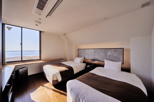 鏡ヶ浦温泉rokuza | 【スタイリッシュスイート】露天風呂付き客室 広さ62㎡ | プランを選ぶ